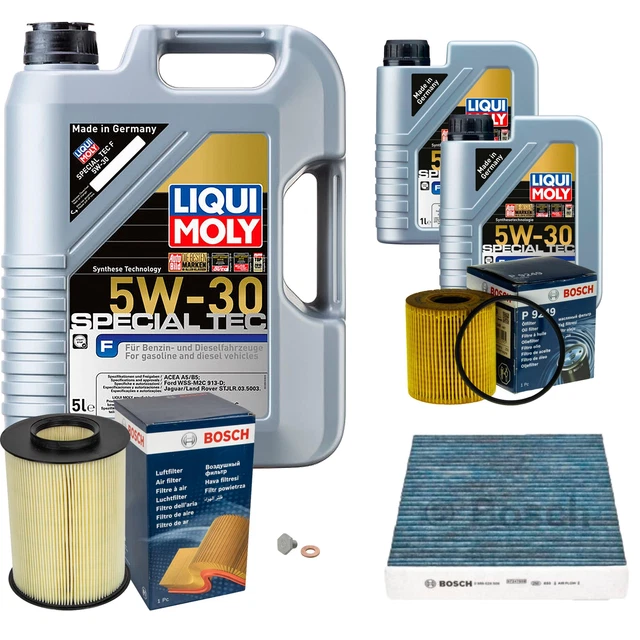 BOSCH INSPECTION SET 7 L Huile Liqui Moly Spécial Tec F 5W-30 pour Ford Kuga EUR 151,20 ...