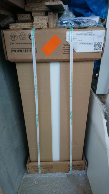 WREN KITCHEN WALL unit. Infinity Range. White With Ash Grey Edging ...