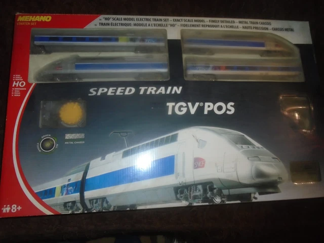 COFFRET TRAIN ÉLECTRIQUE TGV POS - MEHANO éch. HO, chassis métal EUR 40 ...
