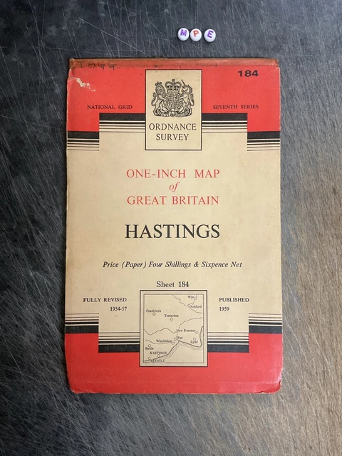 VINTAGE 1961 ORDNANCE Survey Map Atlas , HASTINGS £13.59 - PicClick UK