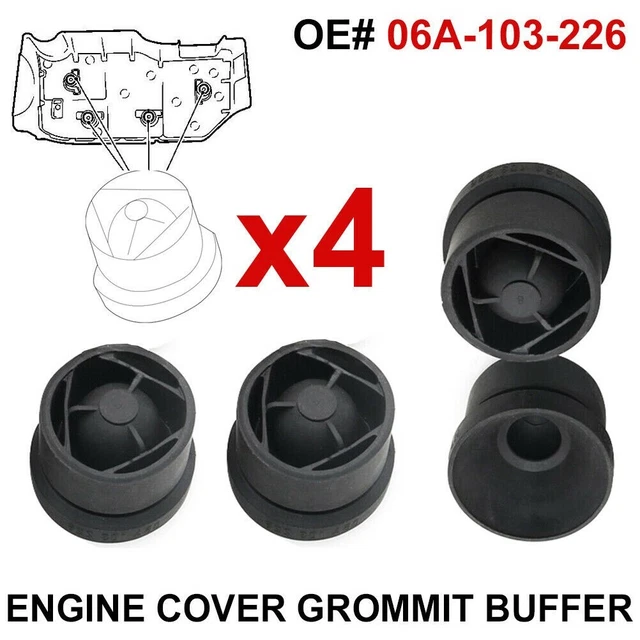 4*ENGINE COVER STOP Bumper Grommet Rubber Mount For Audi VW Seat Skoda ...