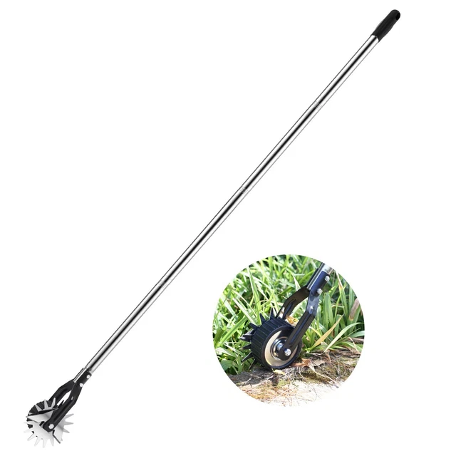 STAINLESS STEEL WHEEL Weeder Wheeled Manual Lawn Edging Machine Outdoor ...