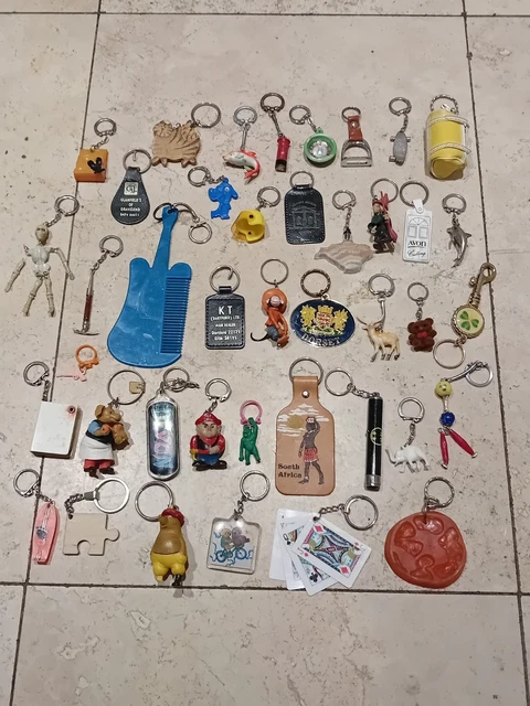JOB LOT BUNDLE 40 + VINTAGE KEYRING'S, 70's 80's & up, some Ultra Rare ...