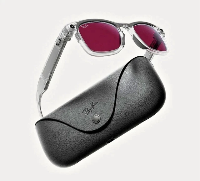 RAY-BAN META WAYFARER LIMITED EDITION AI Smart Glasses - Clear/Ruby ...