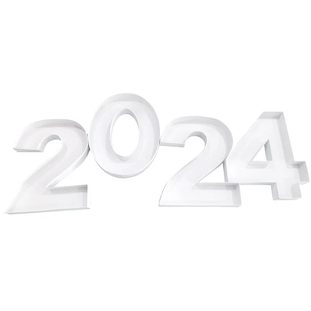 12& FILLABLE CARDBOARD Number 2024 Paper Mache Charcuterie Graduation ...