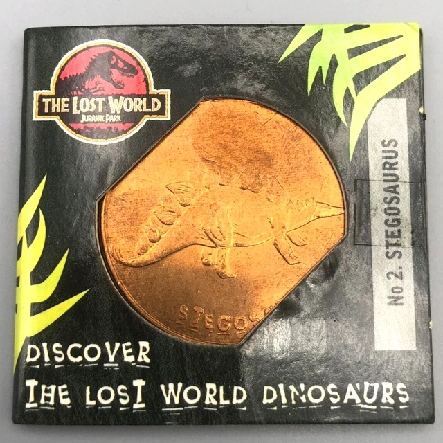 THE LOST WORLD Jurassic Park Stegosaurus No.2 1997 Tetley Coin £7.50 ...