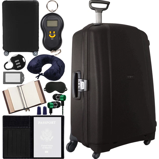 SAMSONITE GT 31& Spinner Zipperless Suitcase Black + 10pc Luggage ...