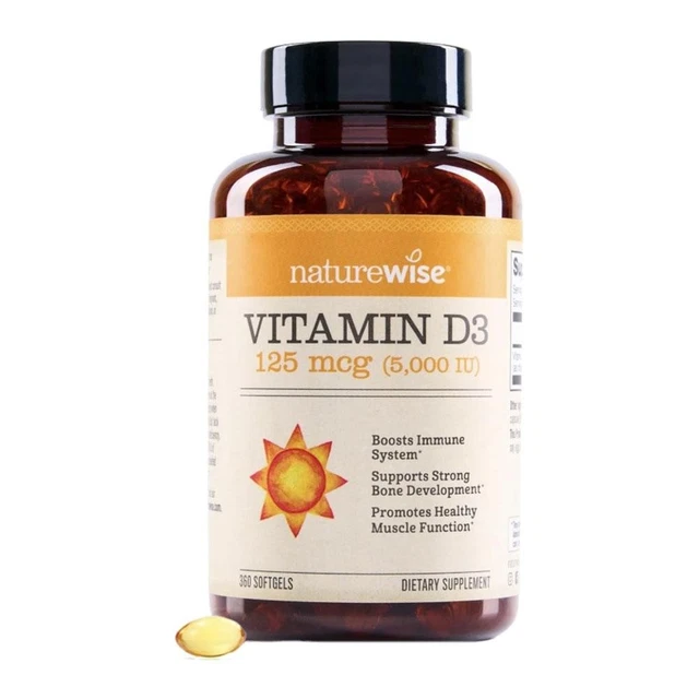 Vitamin D3 5000 Iu Capsules For Supporting Bone Muscle Tissue And 5481