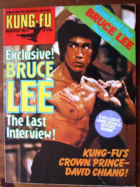1 POSTER DE Magazine Bruce Lee Kung-Fu Monthly N°11 David Chiang 1976 ...