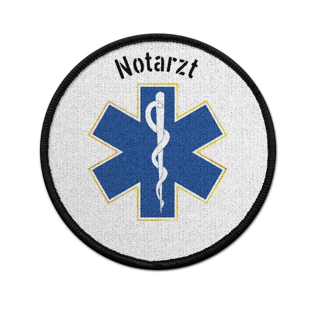PATCH NOTARZT AUFNÄHER Klett Sanitäter Polizei Bundeswehr RettSan Sani ...
