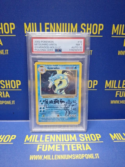POKEMON GYARADOS LEGENDARY Coll MITSUHIRO ARITA SIGNED SKETCH PSA 7 ...