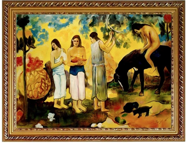 ÖLBILD,RUPE RUPE, TAHITI Wonderland, Paul Gauguin, Gemälde HANDGEMALT F ...