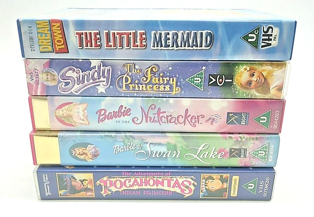 BUNDLE X5 CHILDREN'S Fantasy VHS/Tapes Barbie/Sindy/Pocahontas/Mermaid ...