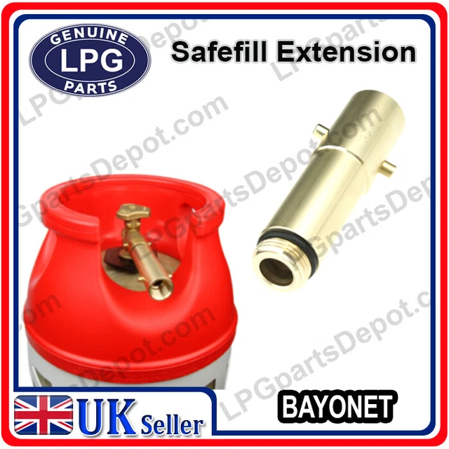 SAFEFILL COMPOSITE GAS Bottle UK BAYONET Extension Adapter LPG GPL £16.40 - PicClick UK