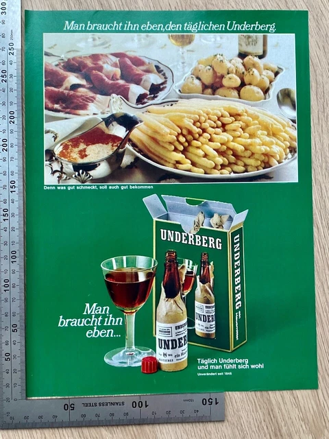 DER TÄGLICHE UNDERBERG Original Vintage Ad Werbung 1968 Reklame advert ...