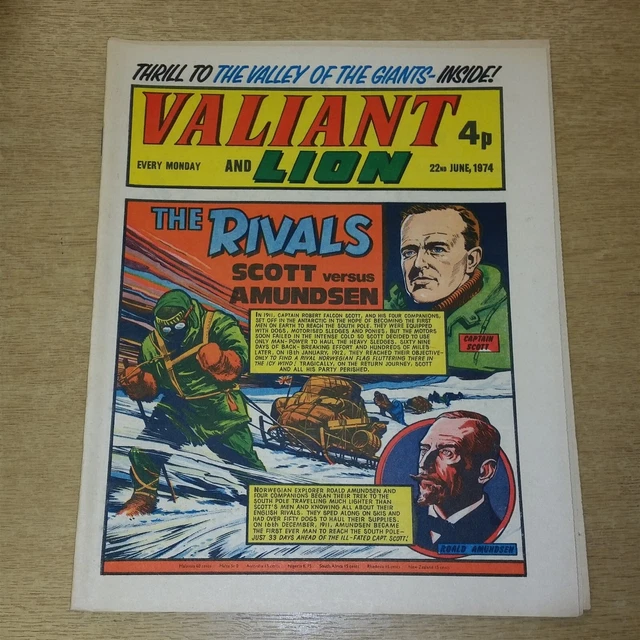 VALIANT AND LION 22Nd June 1974 Ipc British Weekly Uk Comic £7.99 ...
