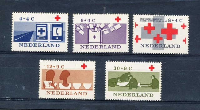 TIMBRES NÉERLANDAIS. 1963 Fonds Croix-Rouge & Centenaire MNH SG 953-957 EUR 4,16 - PicClick FR