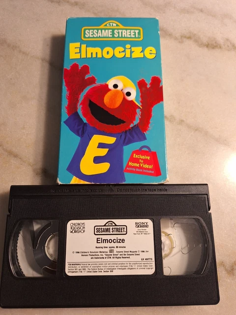 ELMOCIZE VHS 1996 Elmo Kids Video Sesame Street Exercise Workout Movie ...