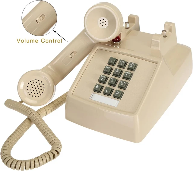 VINTAGE CORD PHONE, Retro Landline Phone with Volume Control, Old ...