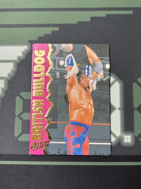 WWF WWE - Action Packed 1995 - #11 The British Bulldog Wrestling Card ...