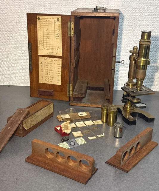 MICROSCOPE ANCIEN DANS Sa Boire Marque Nachet Et Fils EUR 299,99 ...