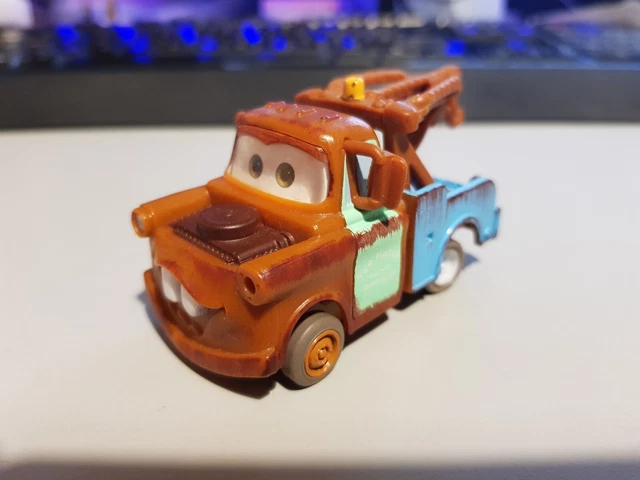DISNEY PIXAR CARS Mater Backwards Reverse Driving Pullback And Go Toy ...