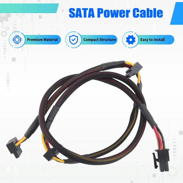 MODULAR PSU 6PIN to 3-Port Cable 18AWG Wire 80cm for NP ECO1460 £6.70 ...