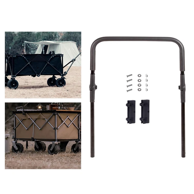 COLLAPSIBLE FOLDING CART Push Handle for Folding Camping Cart Grocery ...