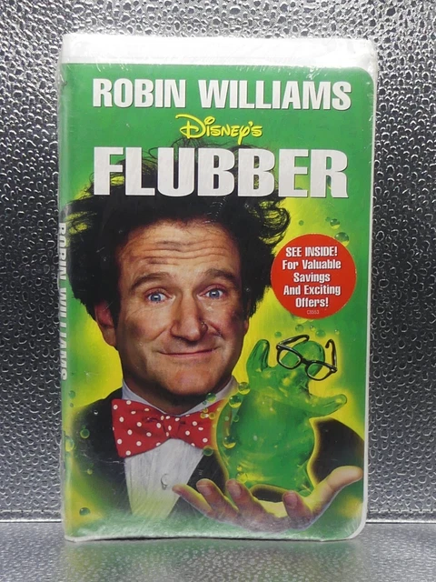 DISNEY'S FLUBBER VHS New Factory Sealed Robin Williams Comedy Clamshell ...