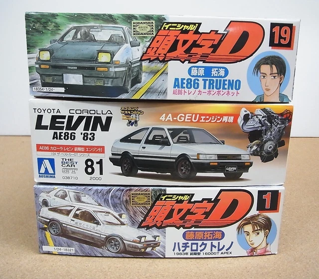 FUJIMI AOSHIMA INITIAL D AE86 Trueno, Carbon Bonnet, Levin '83 ...