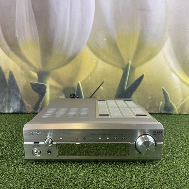 DENON DRA-F101 AM-FM Stereo Receiver Amplifier With Phono Input Silver ...