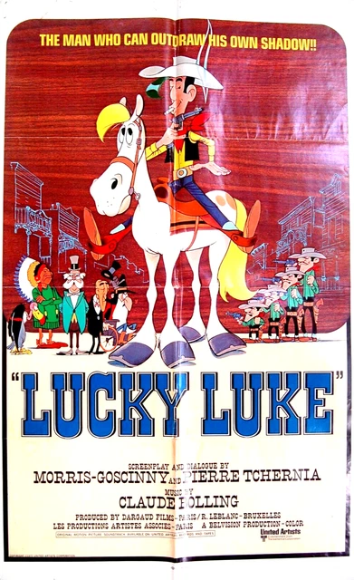 1971 ORIGINAL OFFICIAL FILM POSTER Movie DAISY TOWN - LUCKY LUKE ...