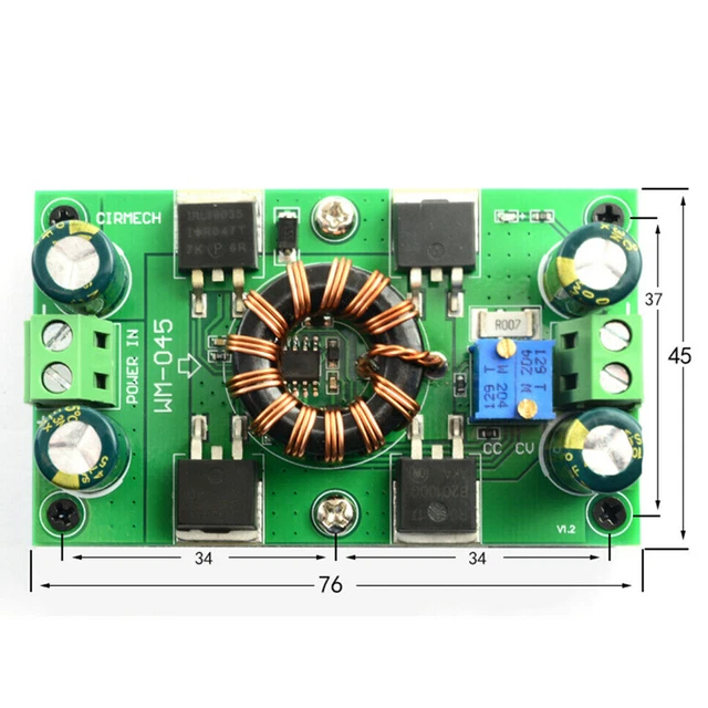 XXDC5V-30V 300W 10A CC CV Auto Step-Up Step-Down Buck-Boost Power ...