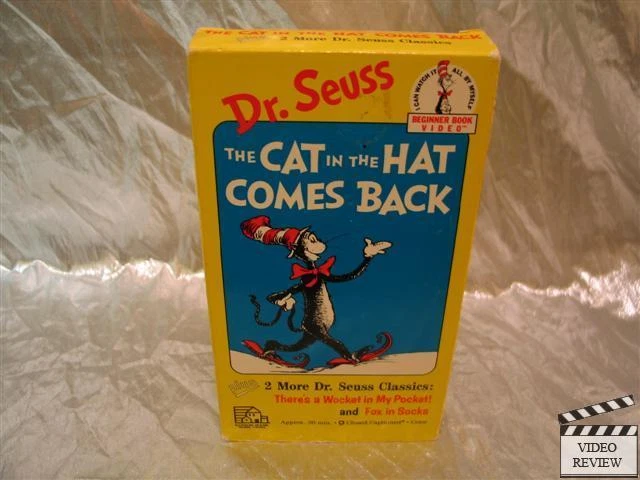 DR. SEUSS THE Cat in the Hat Comes Back VHS Animated Yellow Cover $24. ...