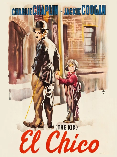 LE KID, EL Chico, Charlie Chaplin, Affiche Cinema Vintage (40X60), Hq ...