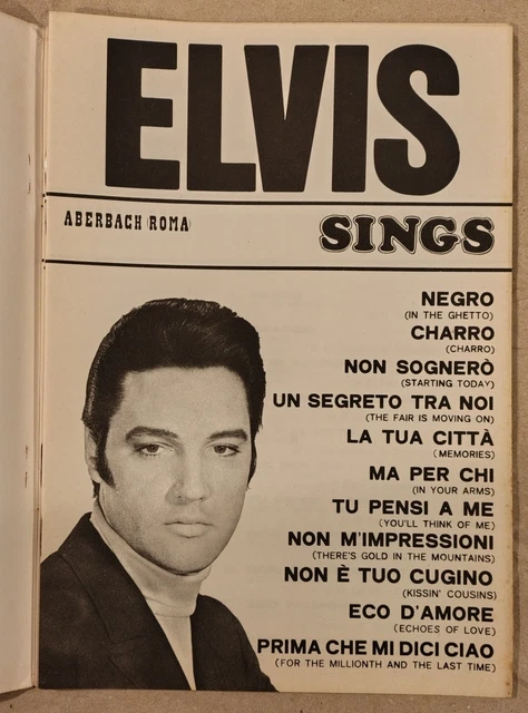 ELVIS PRESLEY &SING&(SPARTITO Musicale) (Ottime Condizioni) EUR 19,90 ...