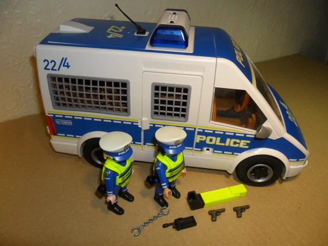PLAYMOBIL POLICE RIOT VAN 70899 COMPLETE (Lights+Sounds,SWAT Tuck) £17. ...
