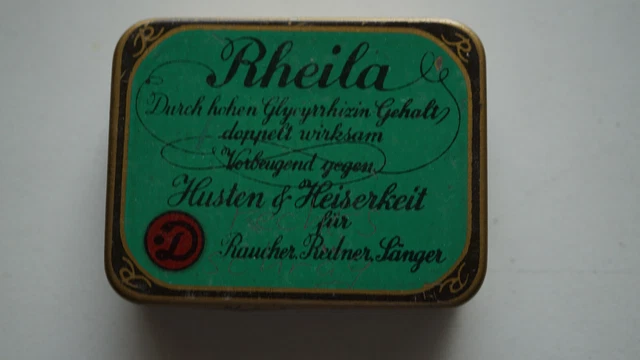 ALTE BLECHDOSE &RHEILA& gegen Husten und Heiserkeit EUR 25,00 - PicClick DE