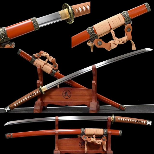 JAPANESE SAMURAI TACHI Sword Katana 9260 Spring Steel Battle Ready Cut ...