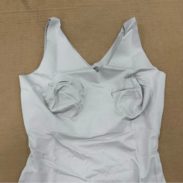 NEW RUBY RIBBON V-Neck Sleek Shape Tank Cami Stone Grey Solid 48 £35.66 ...