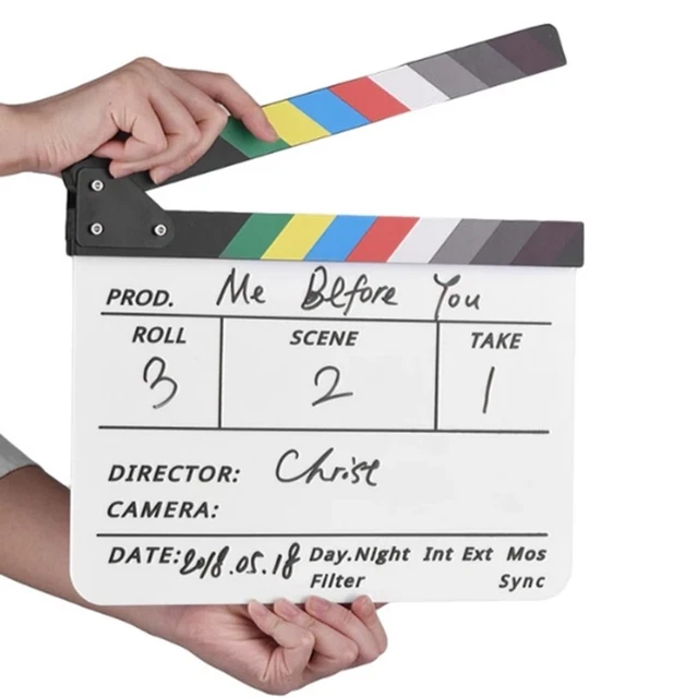 ACRYLIC PRODUCTION SLATES with Color Clapper Sticks with Dry Erases ...