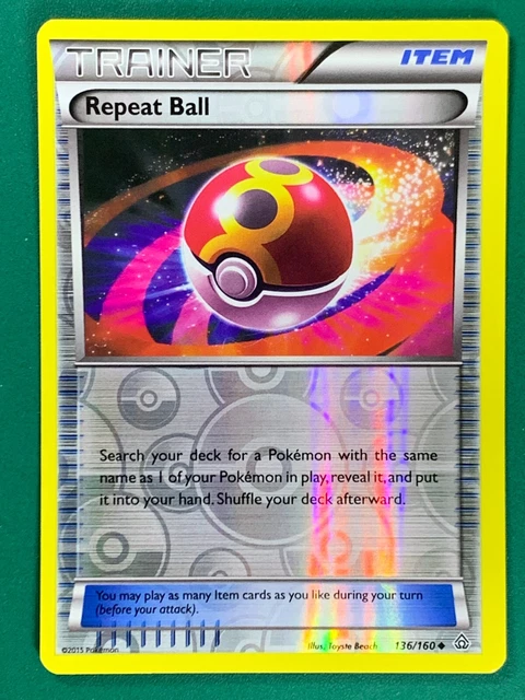 REPEAT BALL 136/160 Peu commun XY Primal Clash Reverse Holo Pokémon EUR ...