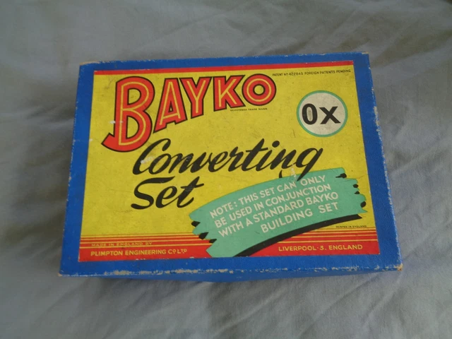 COMPLETE BAYKO EARLY 1950`S Boxed Set Number 0X With Original Box £22. ...