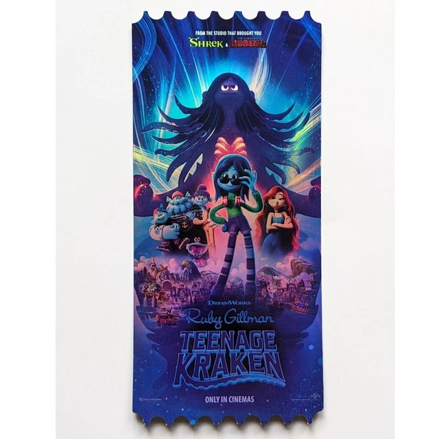 MOVIE TICKET RUBY Gillman Teenage Kraken DreamWorks Limited Edition ...