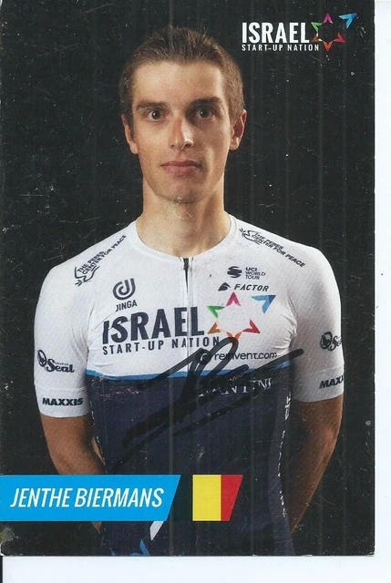 TOUR DE FRANCE CYCLISME autographe de JENTHE BIERMANS team ISRAEL EUR 1 ...
