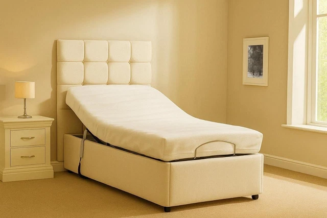 RESTWELL DEWSBURY ADJUSTABLE Bed with Mattress & Headboard Free ...