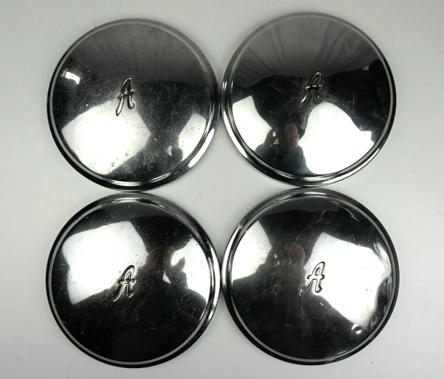 AUSTIN A30 A35 A40 A50 A60 Set Original Chrome Hub Caps 9" £44.99 ...