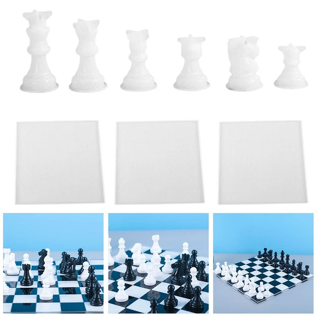 CREATE YOUR OWN Chess Set with Chess Kit Epoxy Resin Silicone Molds DIY ...