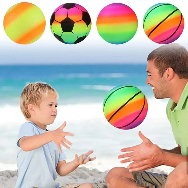 RUBBER CHILDREN SOCCER Ball Sports Playground Ball Inflatable Football ...