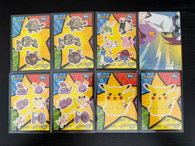 CARTE POKÉMON ANG Lots 7 cartes Topps Stickers + 1 carte puzzle EUR 20 ...
